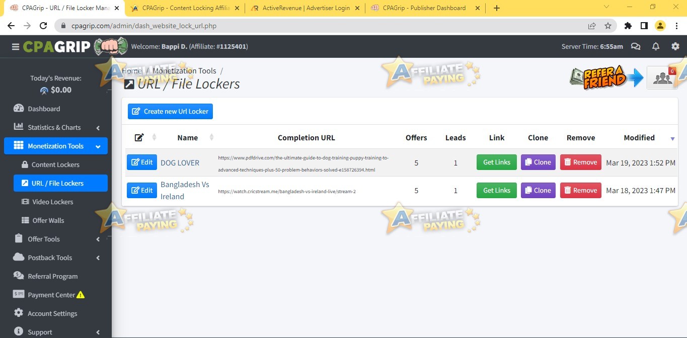 CPAGrip - Content Locking Affiliate Network Reviews - Affpaying