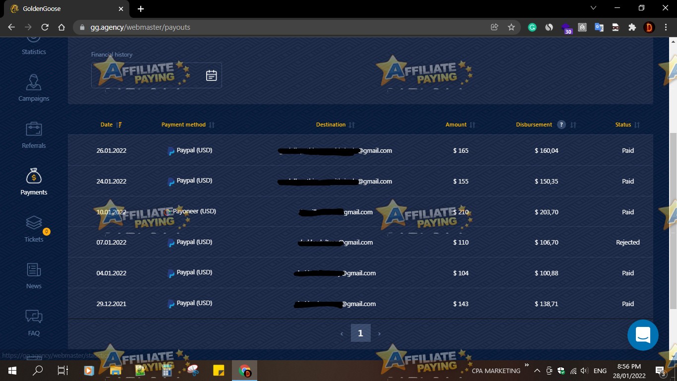 Golden Goose - Affiliate Network Reviews - Affpaying