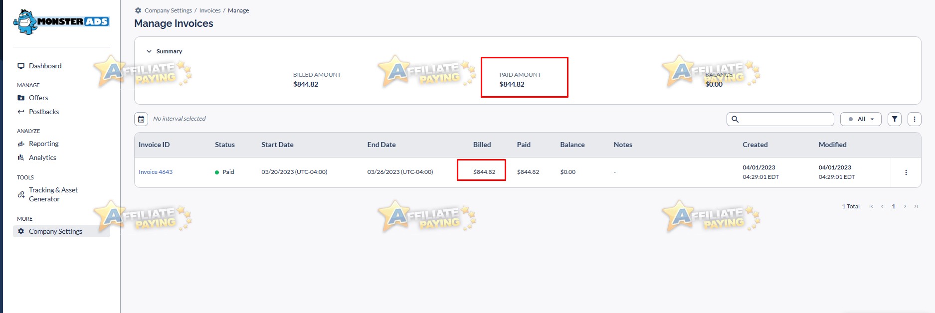 MonsterAds - CPA Network Reviews - Affpaying