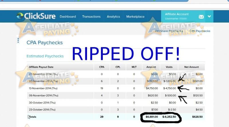 ClickSure - Affiliate Network Reviews - Affpaying