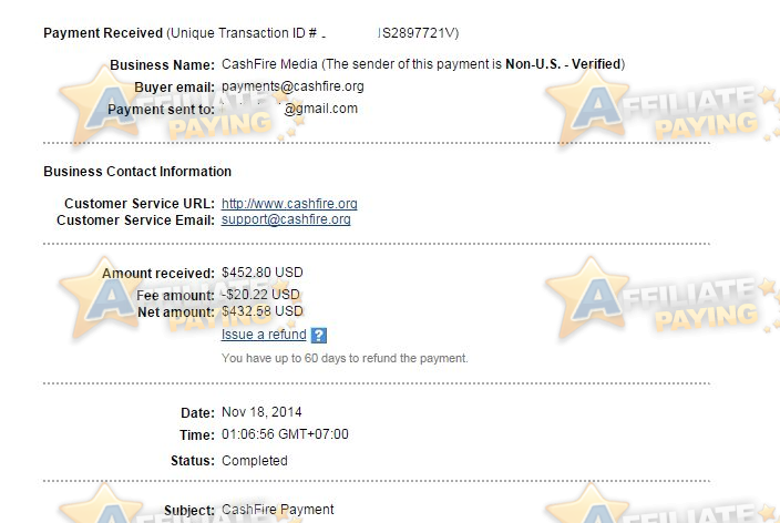 CashFire - PPD Affiliate Network Reviews - Affpaying