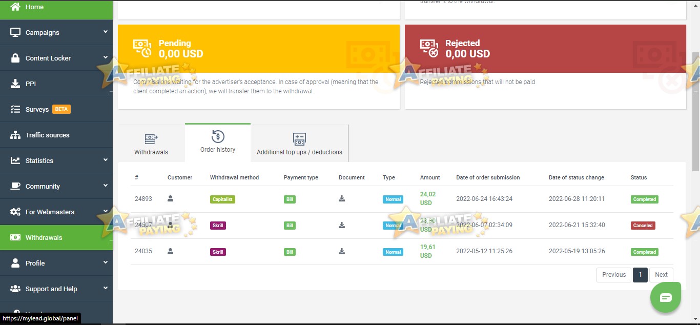 MyLead - Affiliate Network Reviews - Affpaying