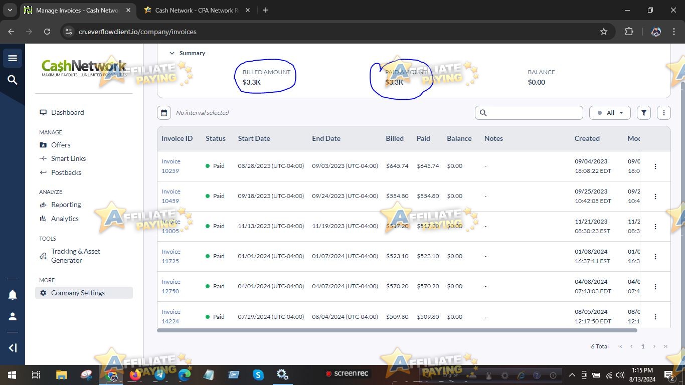 Cash Network - CPA Network Reviews - Affpaying