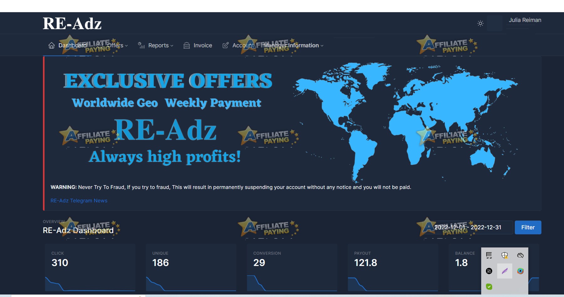 RE-Adz Reviews & Details - Affiliate Networks - Affpaying