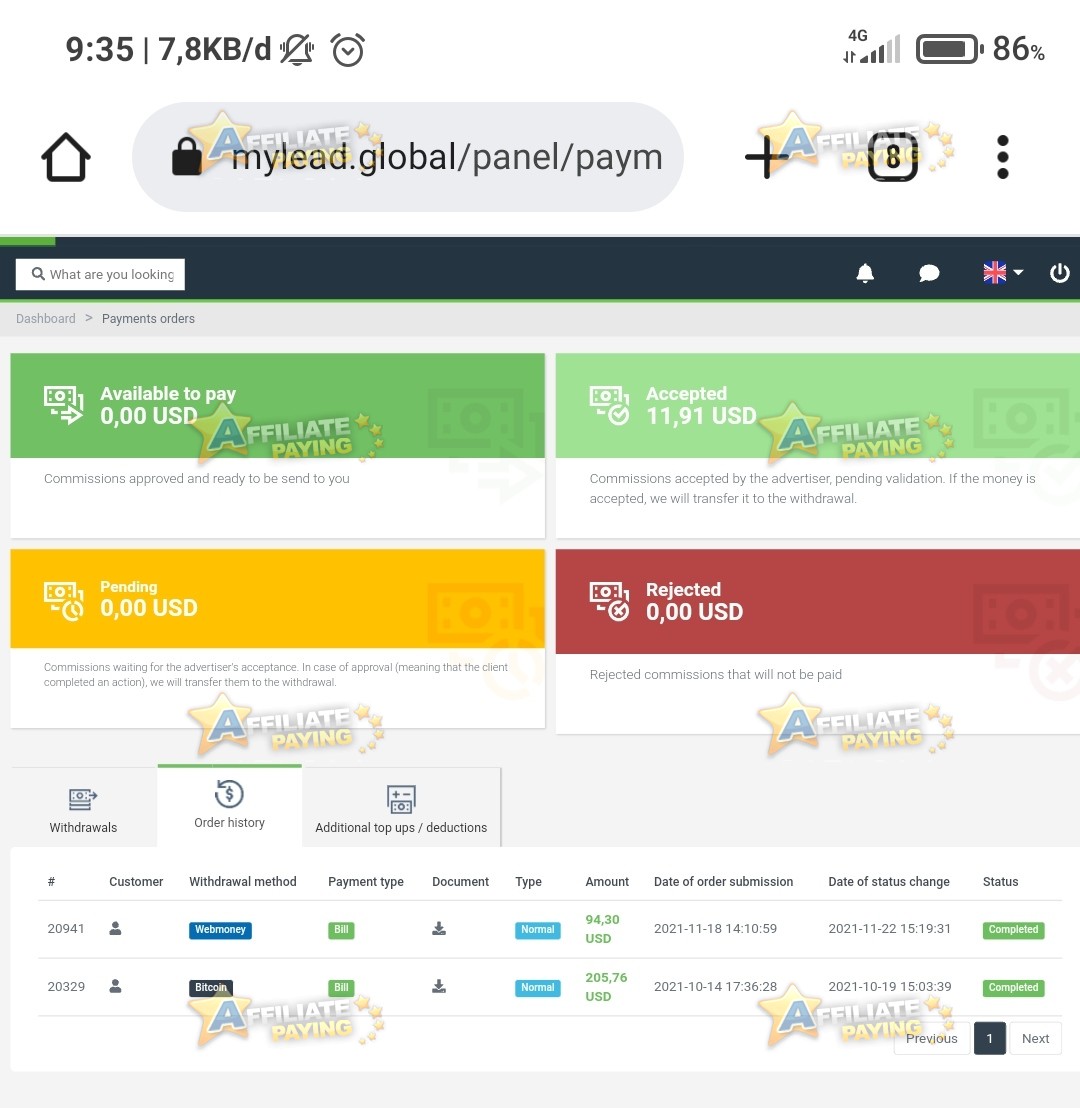 MyLead - Affiliate Network Reviews - Affpaying