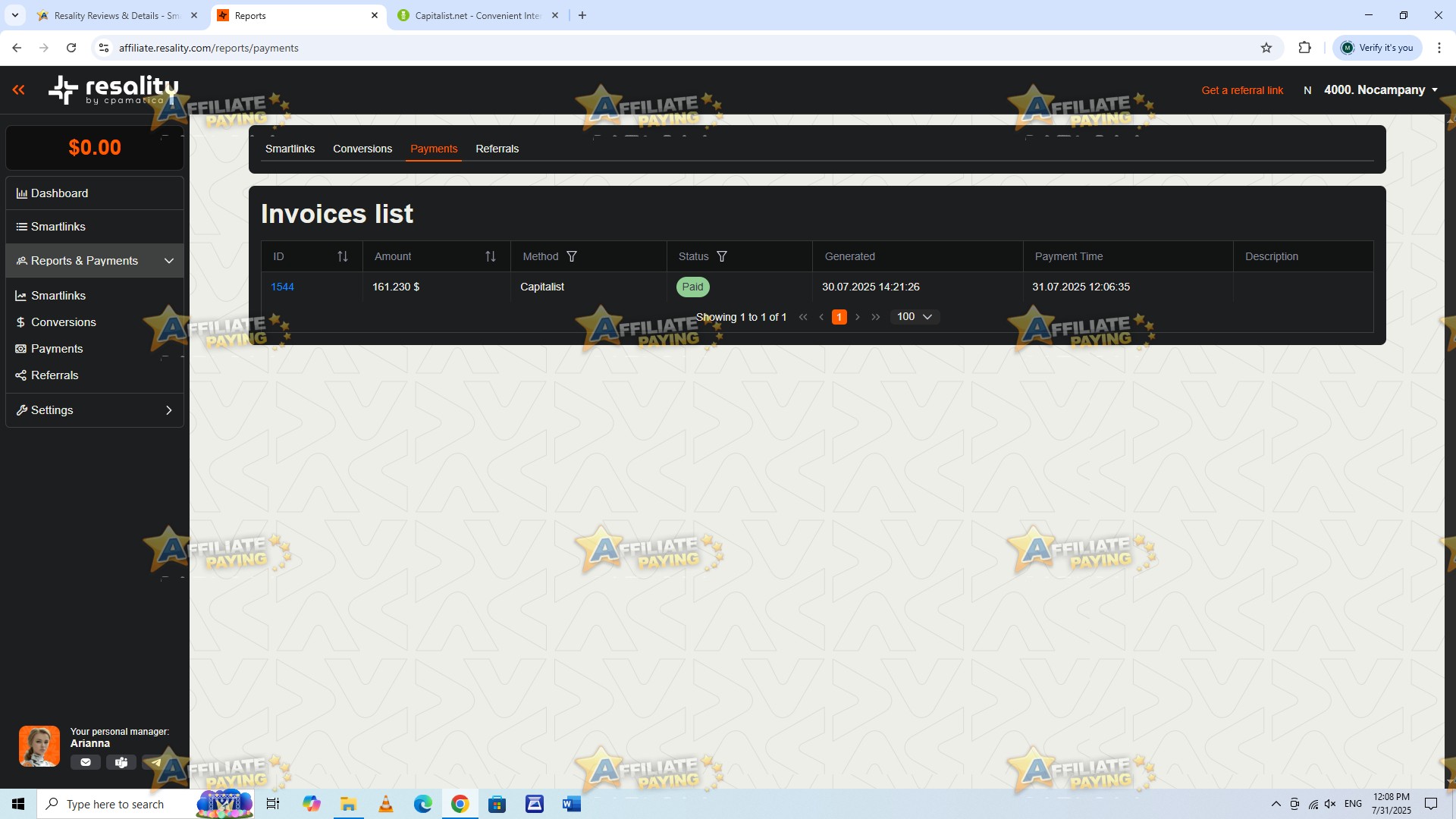 Resality Reviews & Details - Smartlink Affiliate Network - Affpaying