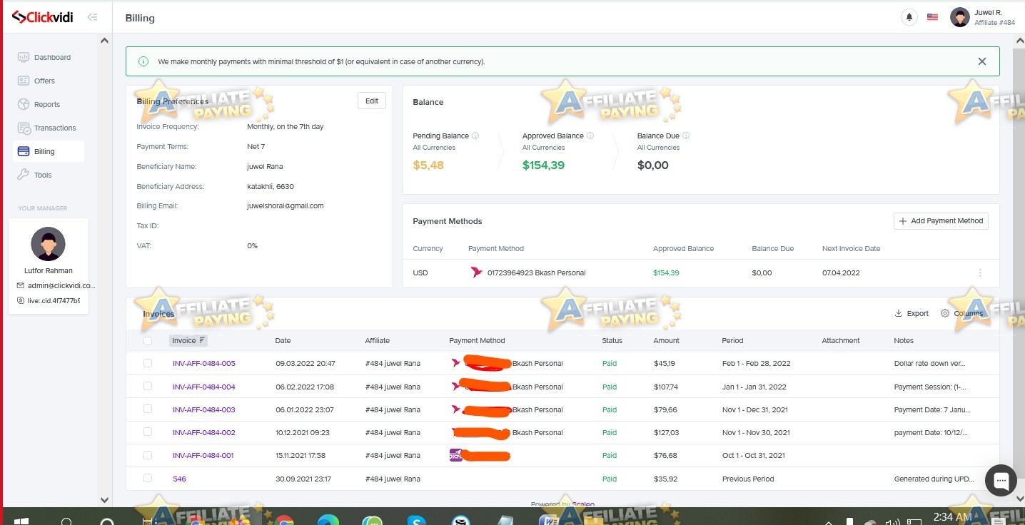 Clickvidi - CPA Network Reviews - Affpaying