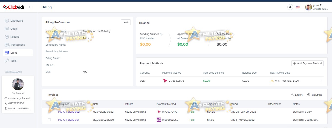 Clickvidi - CPA Network Reviews - Affpaying